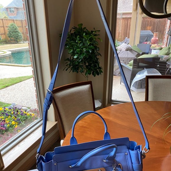 Coach | Bags | Rare Color Coach Pebbled Leather Swagger 27 Periwinkle ...